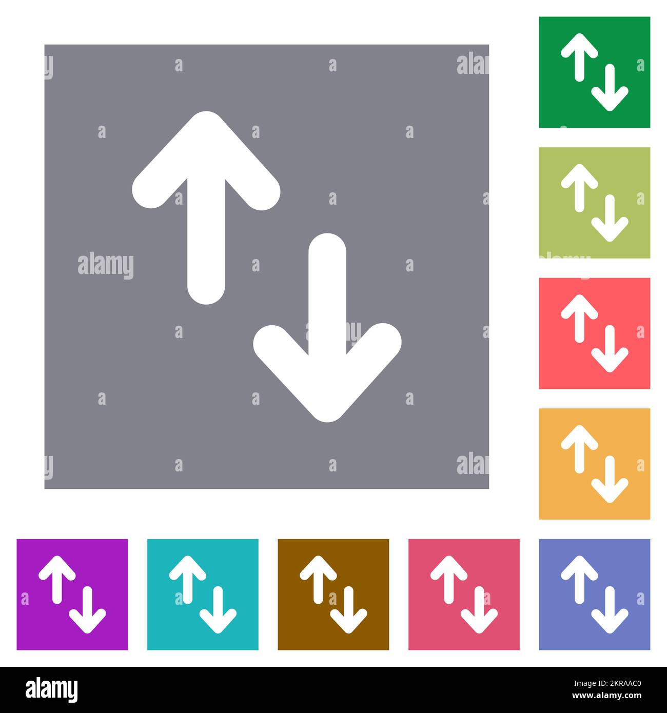 Data transfer solid flat icons on simple color square backgrounds Stock ...