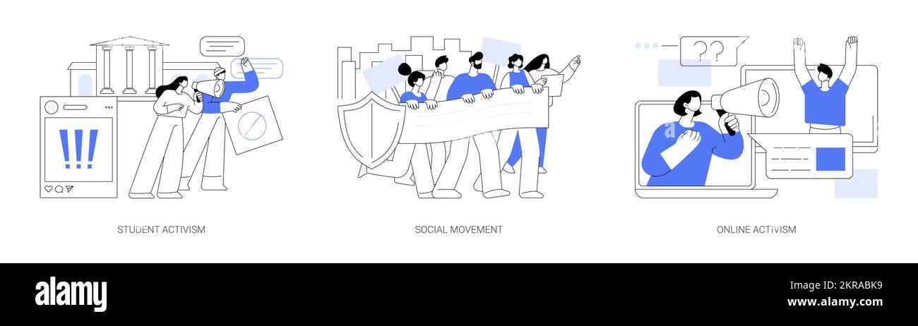 Political and social change abstract concept vector illustrations Stock ...