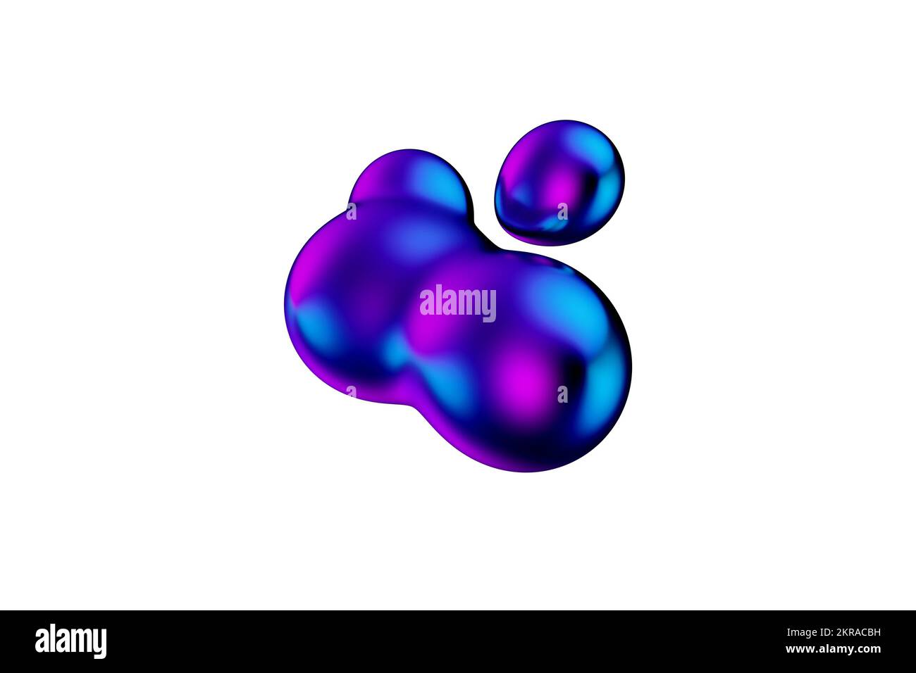 Abstract gradient metaball liquid blob 3d render Stock Photo - Alamy