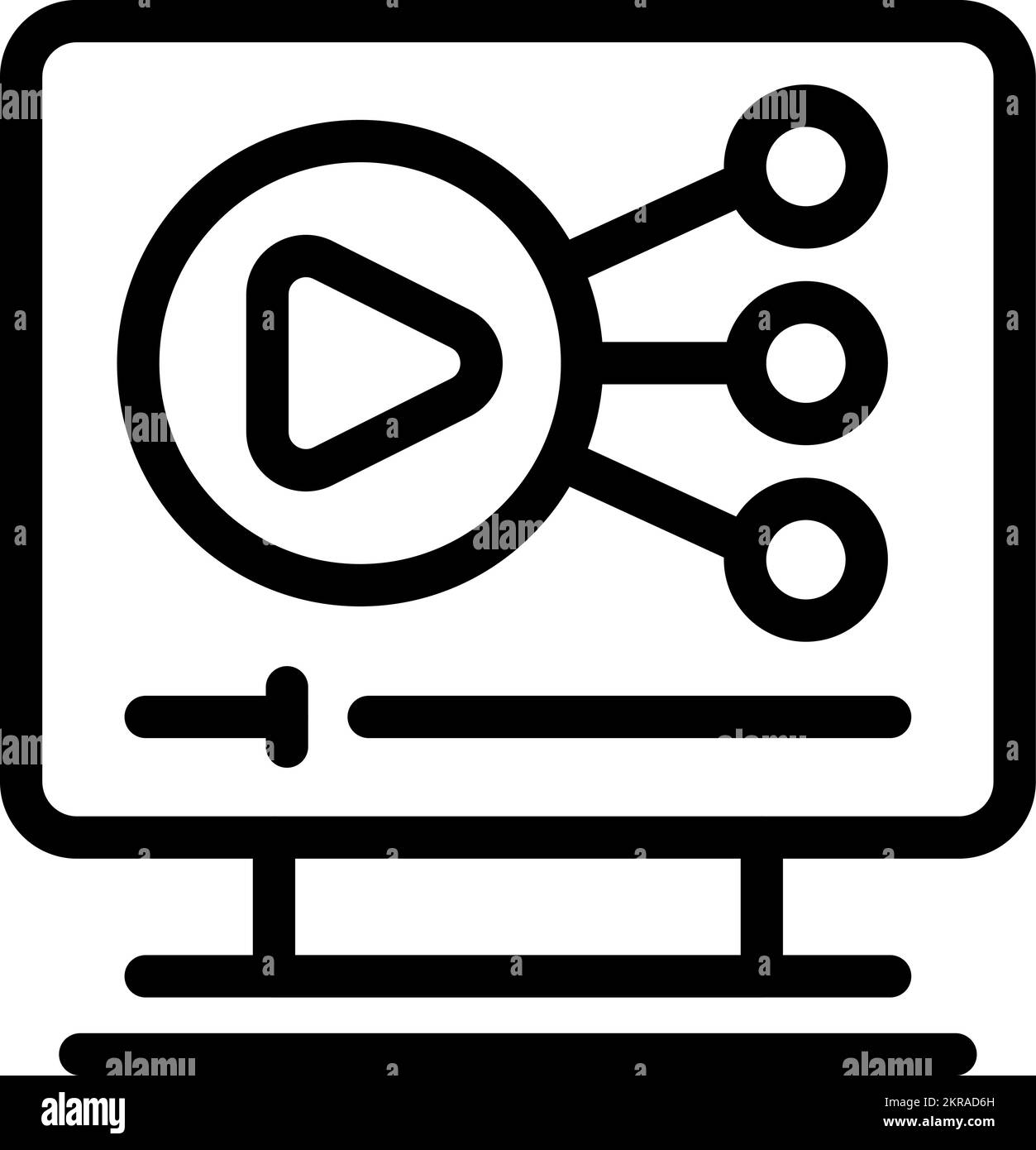 Smart monitor icon outline vector. Camera wifi. Home tv Stock Vector ...
