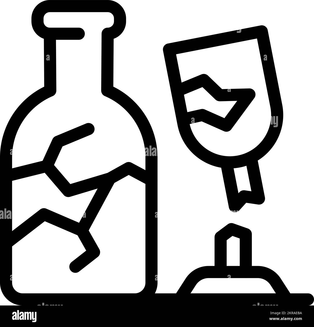 Reuse glass icon outline vector. Chemical program. Process law Stock ...