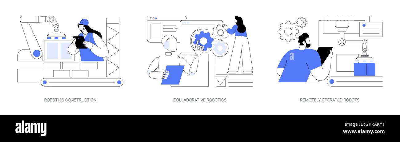 Automotive machine work abstract concept vector illustrations Stock ...