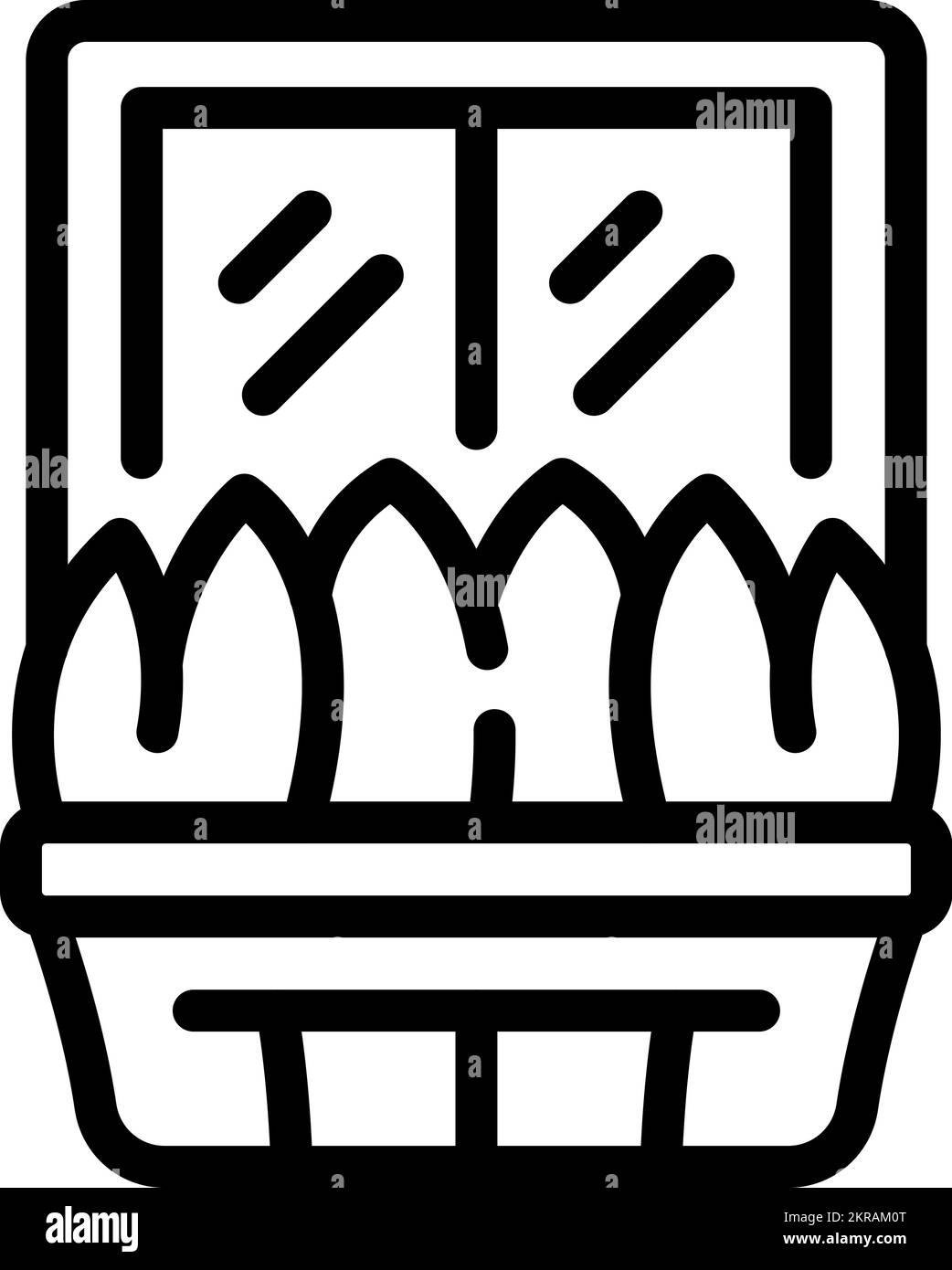 Windowsill planter Stock Vector Images - Alamy