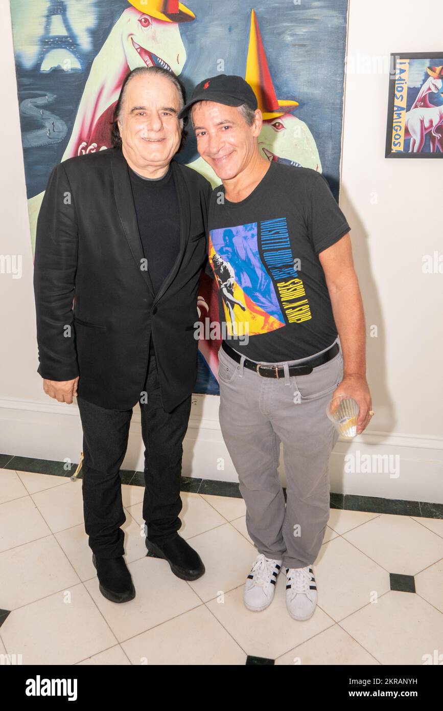 Julius Nasso and Adam Sands attend Artist Mark Kostabi's birthday party ...