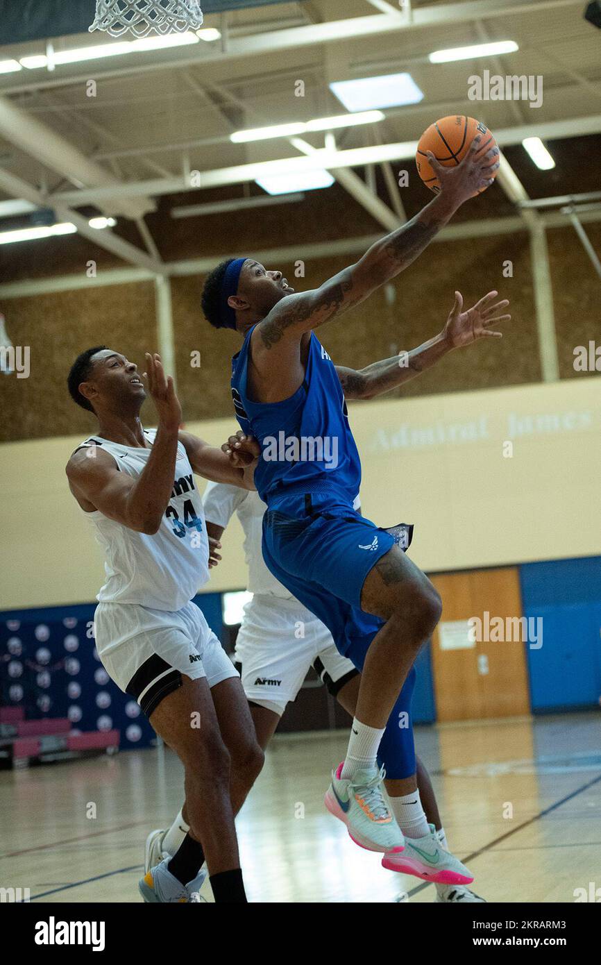 Air Force Staff Sgt. Donald Darian puts up a shot during the 2022 Armed ...