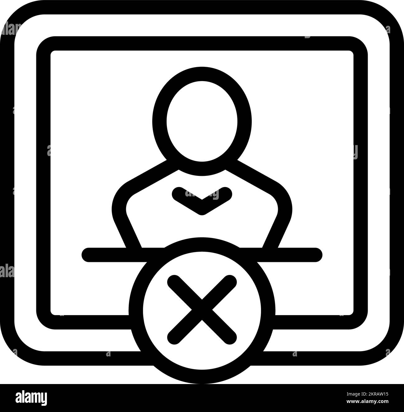 Remove avatar icon outline vector. Social account. Computer mobile ...