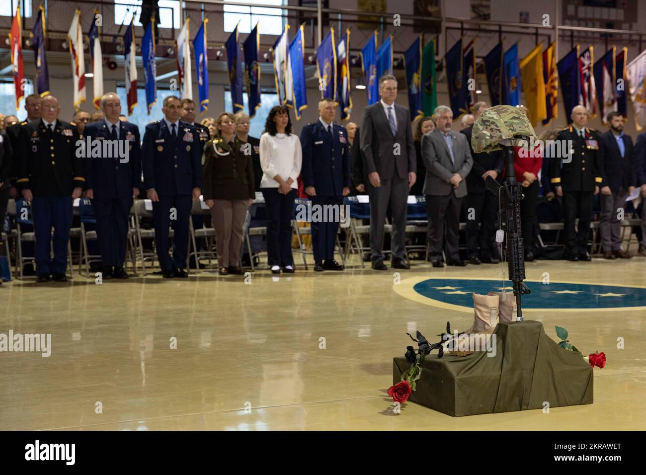 Service members, veterans, family members, and distinguished visitors ...