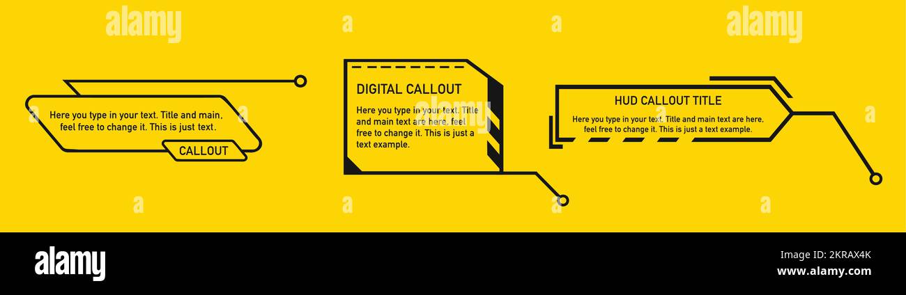 Modern technology banners collection in cyberpunk style. Futuristic ...