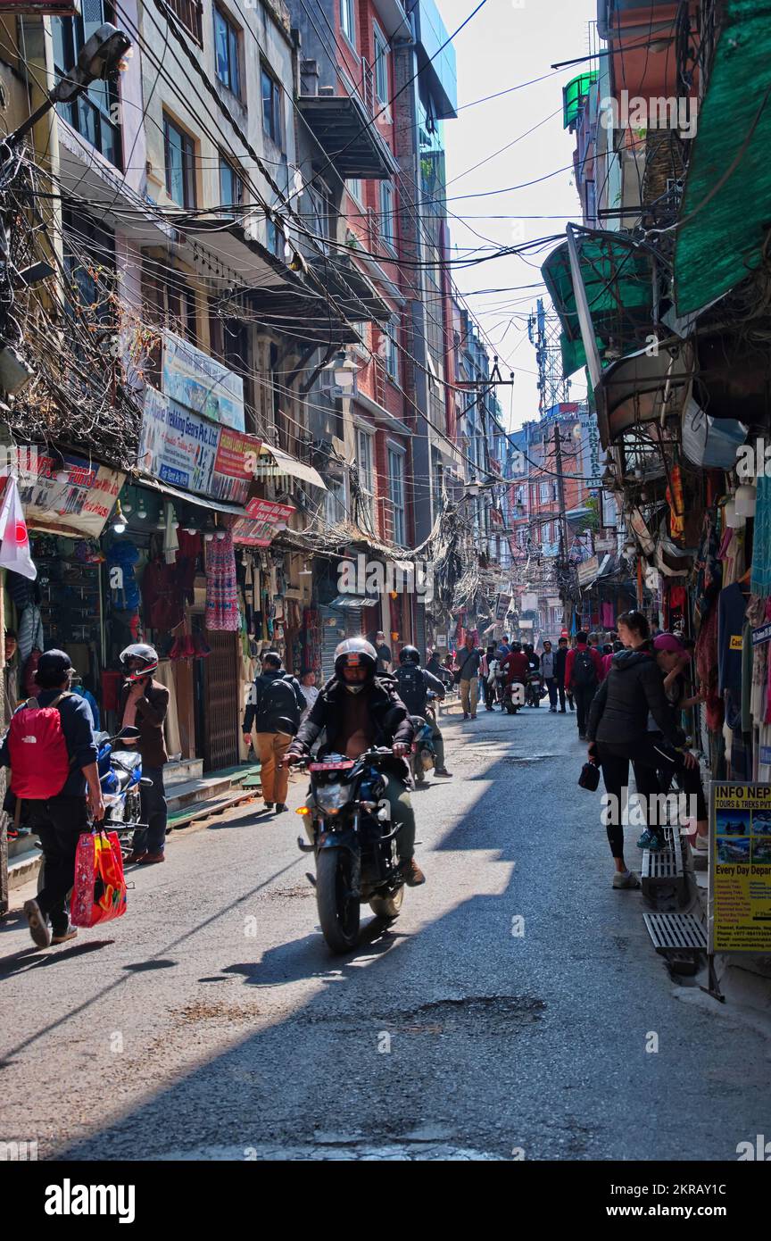 City life in Kathmandu, Nepal during rush hour Stock Photo - Alamy