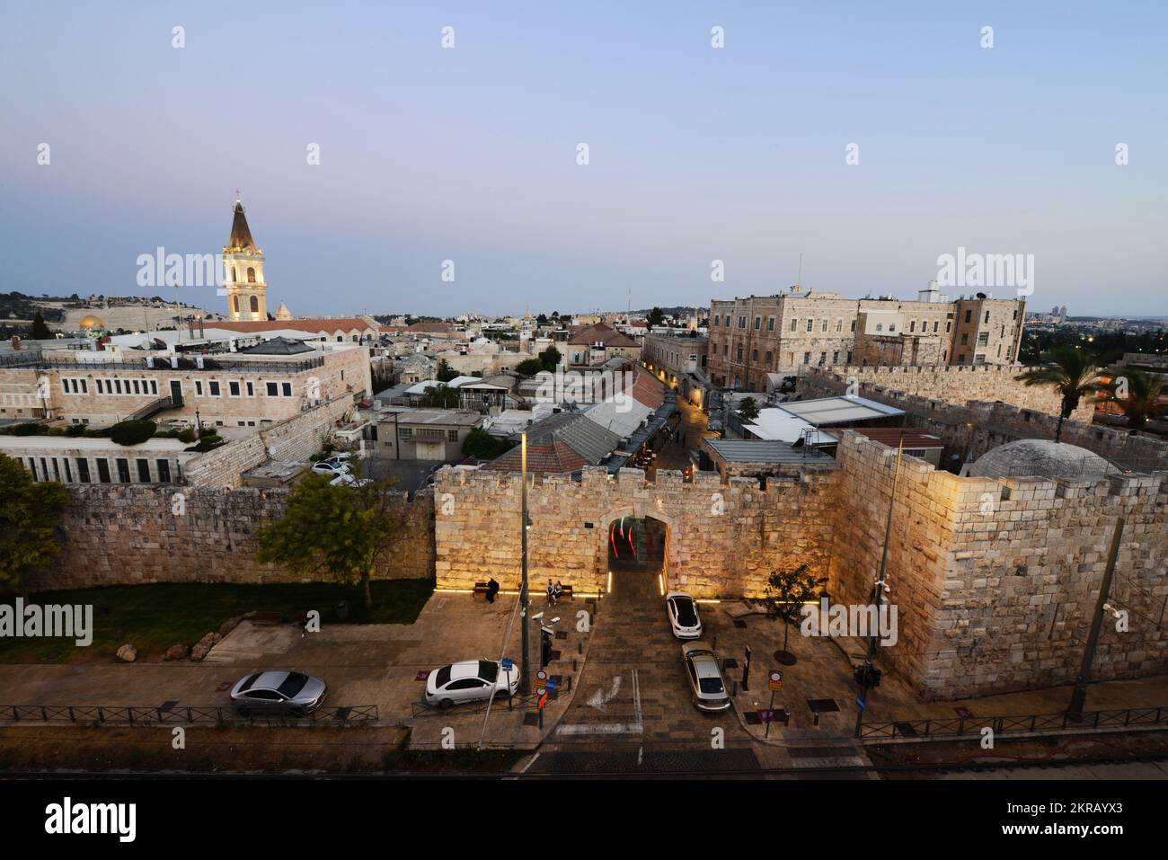 Clock tower of the Monastery of Saint Saviour in the Christian quarter ...