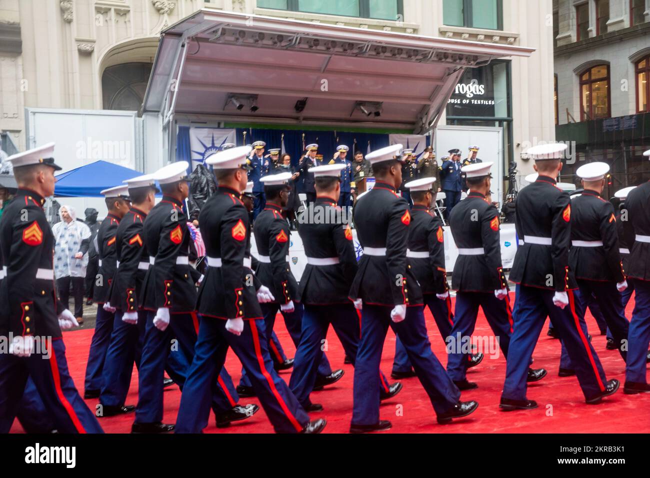 U.S. Marines attached to II Marine Expeditionary Force (MEF) march in ...