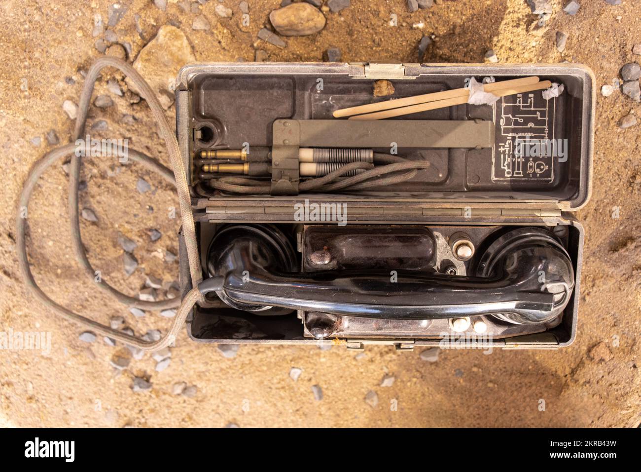 Field telephone for line connection Stock Photo - Alamy