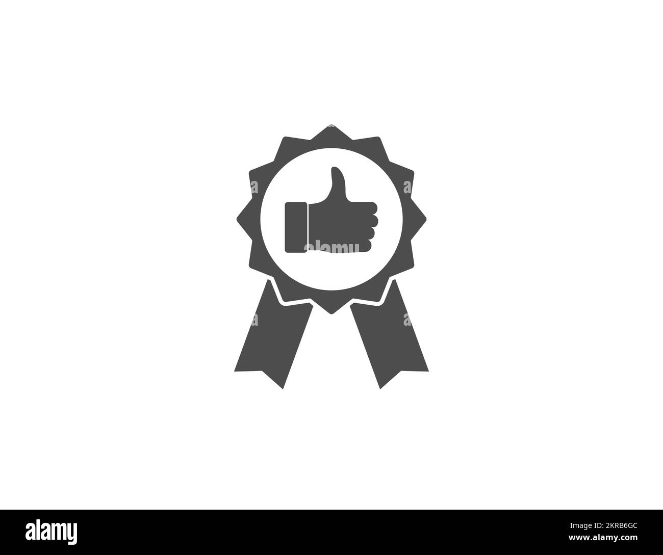 Award appreciation. Thumb up icon. Vector illustration Stock Vector ...
