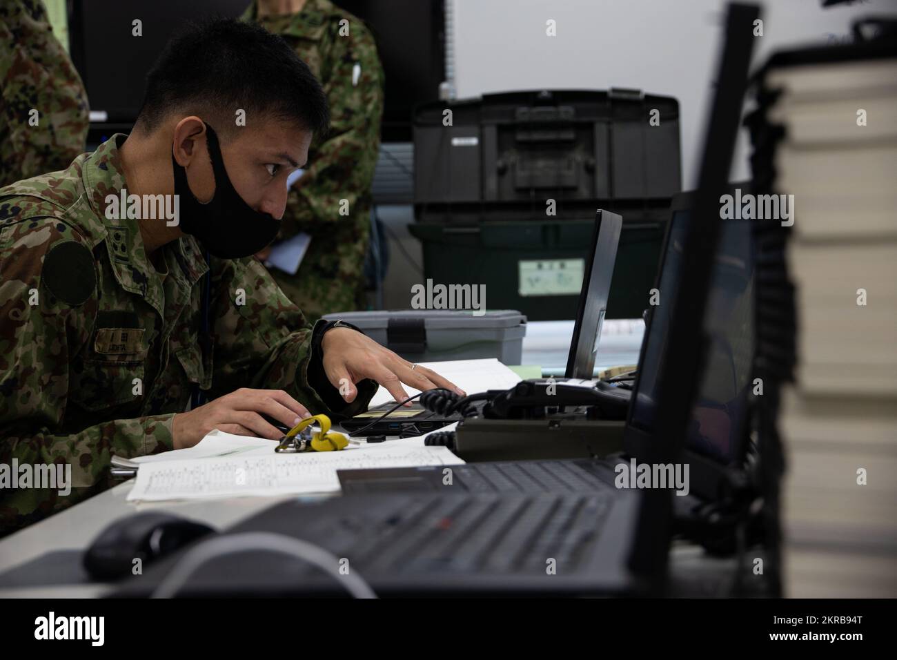 U.S. Marines with 3d Marine Division and members of the 15th Brigade ...