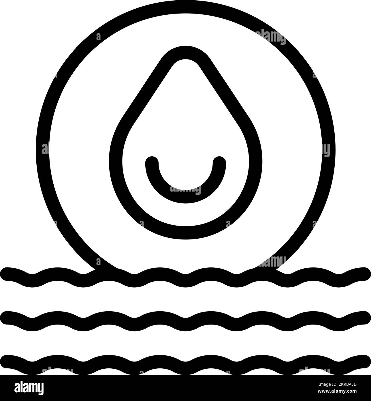 Water drop energy icon outline vector. Power plant. Panel factory Stock ...