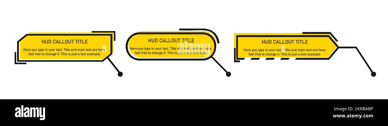 Digital callouts, titles frame text. Set of templates, modern banners ...