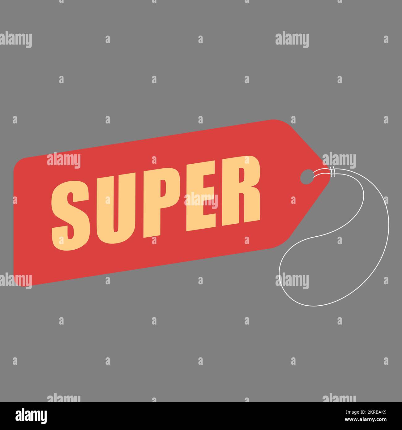 Price tag with word SUPER for sale labels Stock Vector Image & Art - Alamy