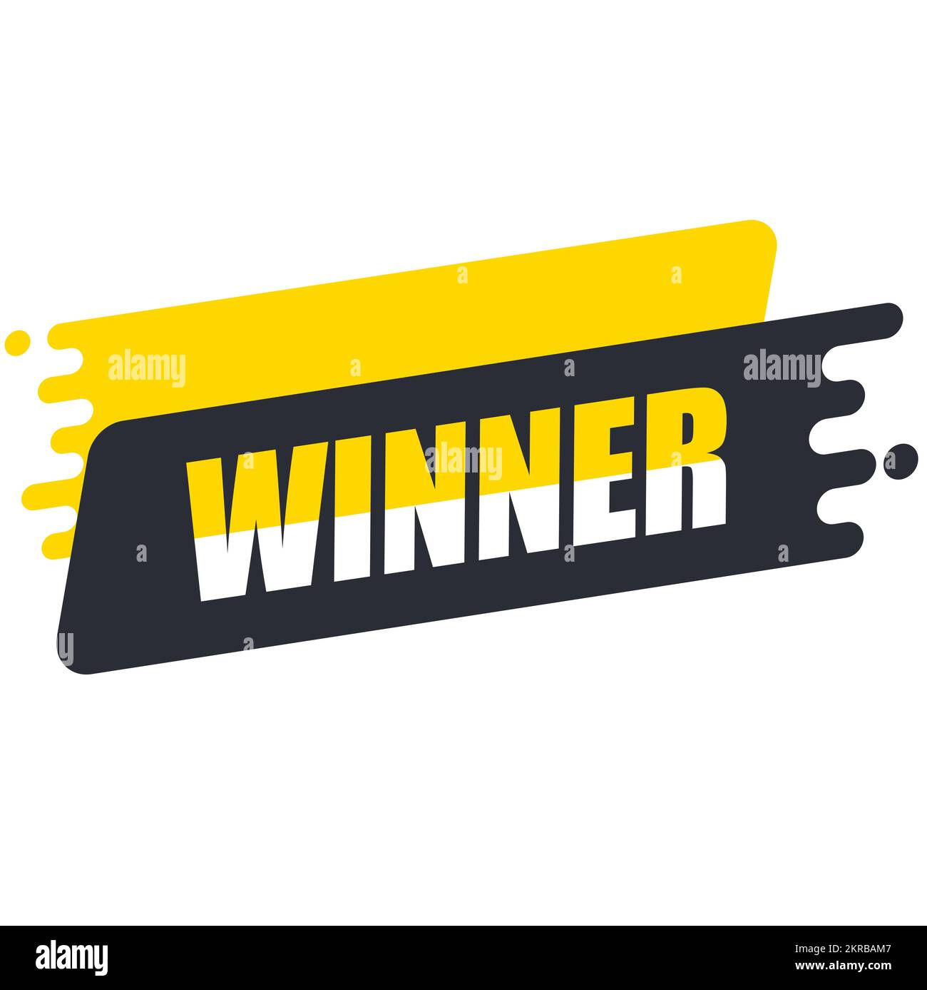Winner Banner. Modern curved tag Stock Vector Image & Art - Alamy