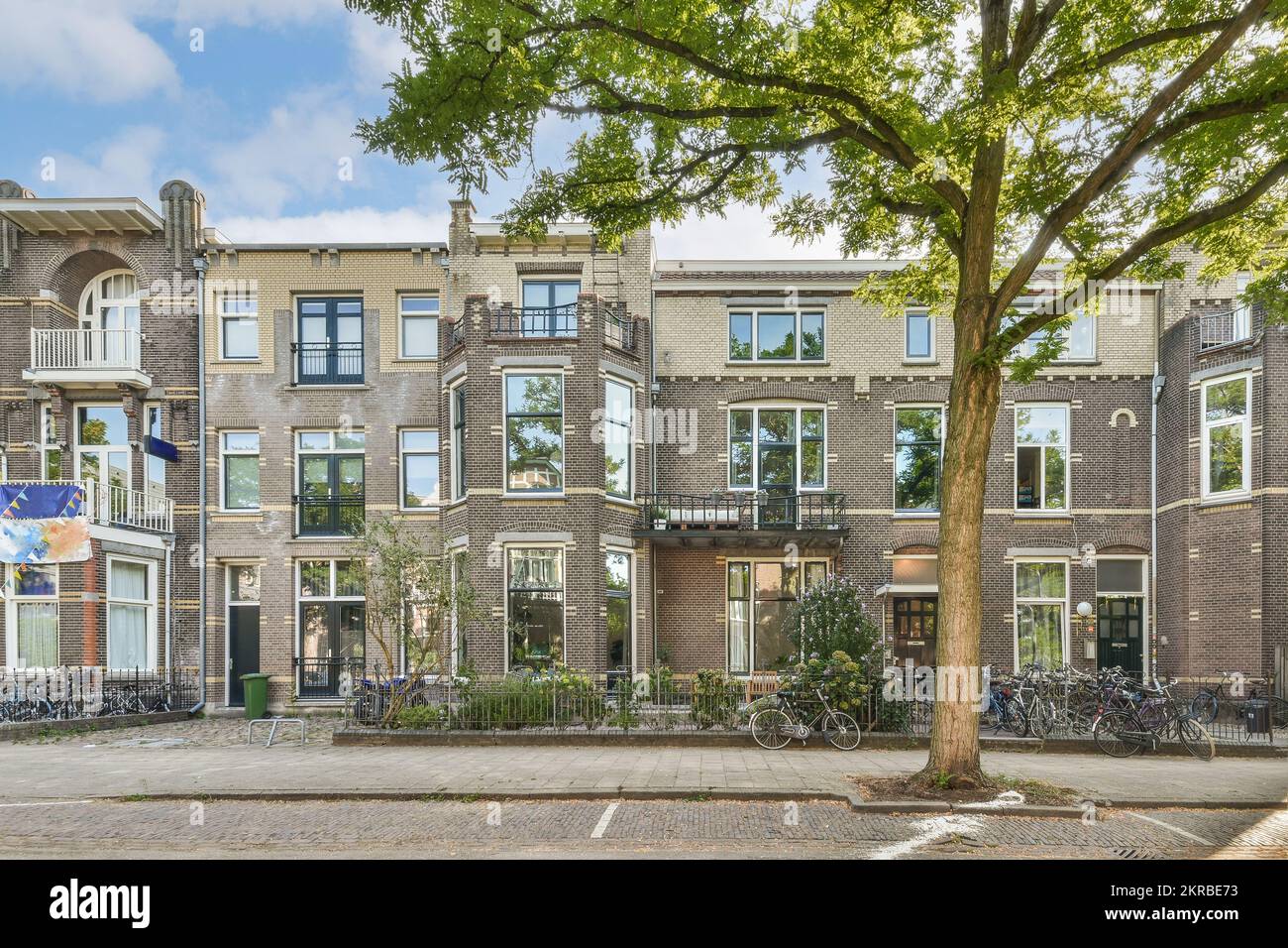 View of street near building with beauty of vegetation outside Stock ...