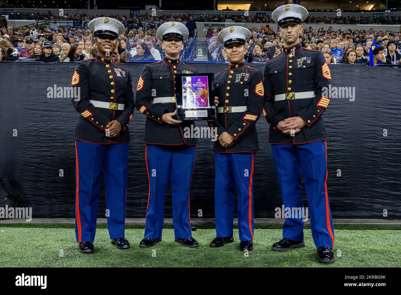 U.S. Marines awarded the Sponsorship Recognition Award at the Bands of ...