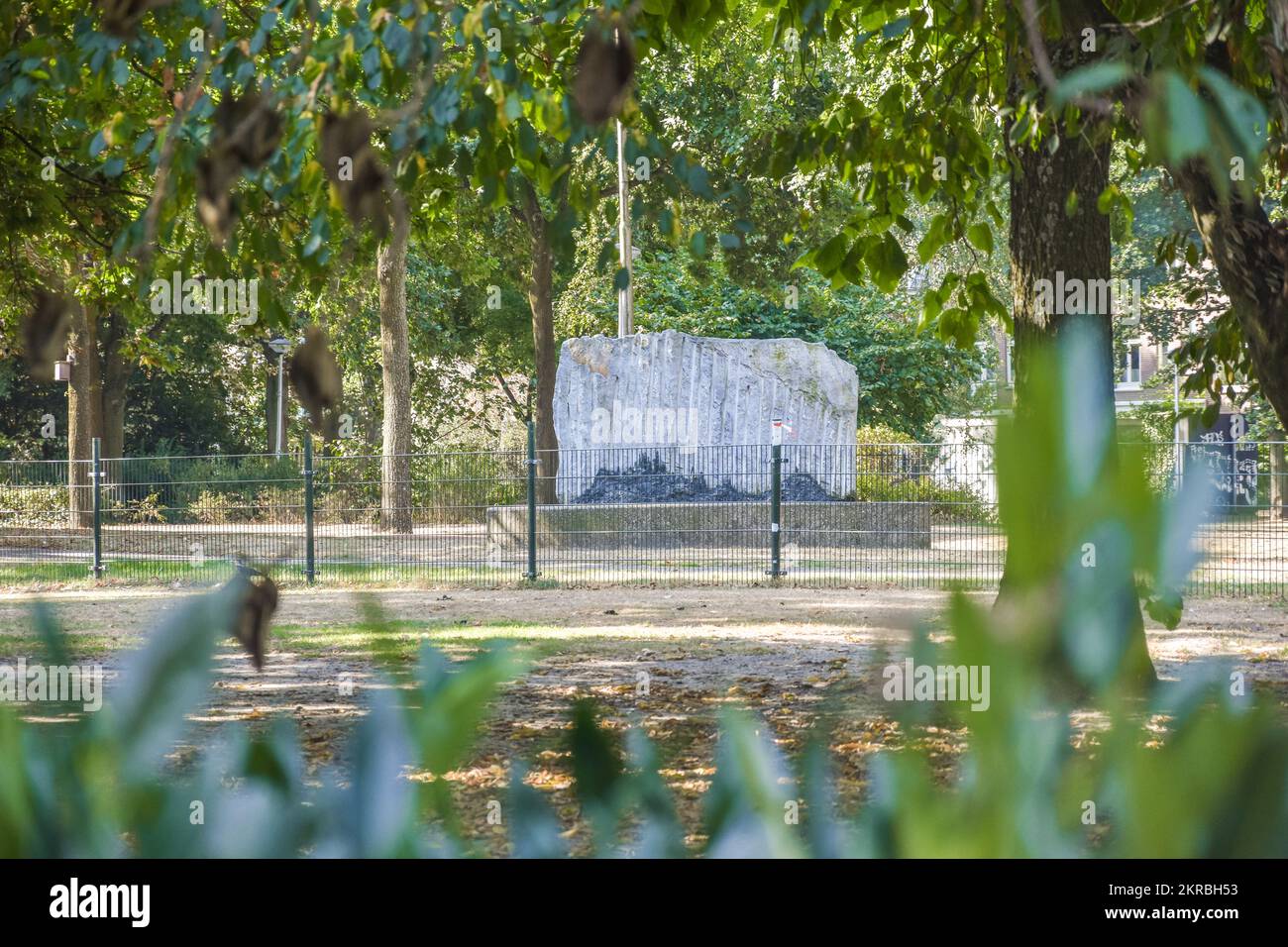 View of street near building with beauty of vegetation outside Stock ...