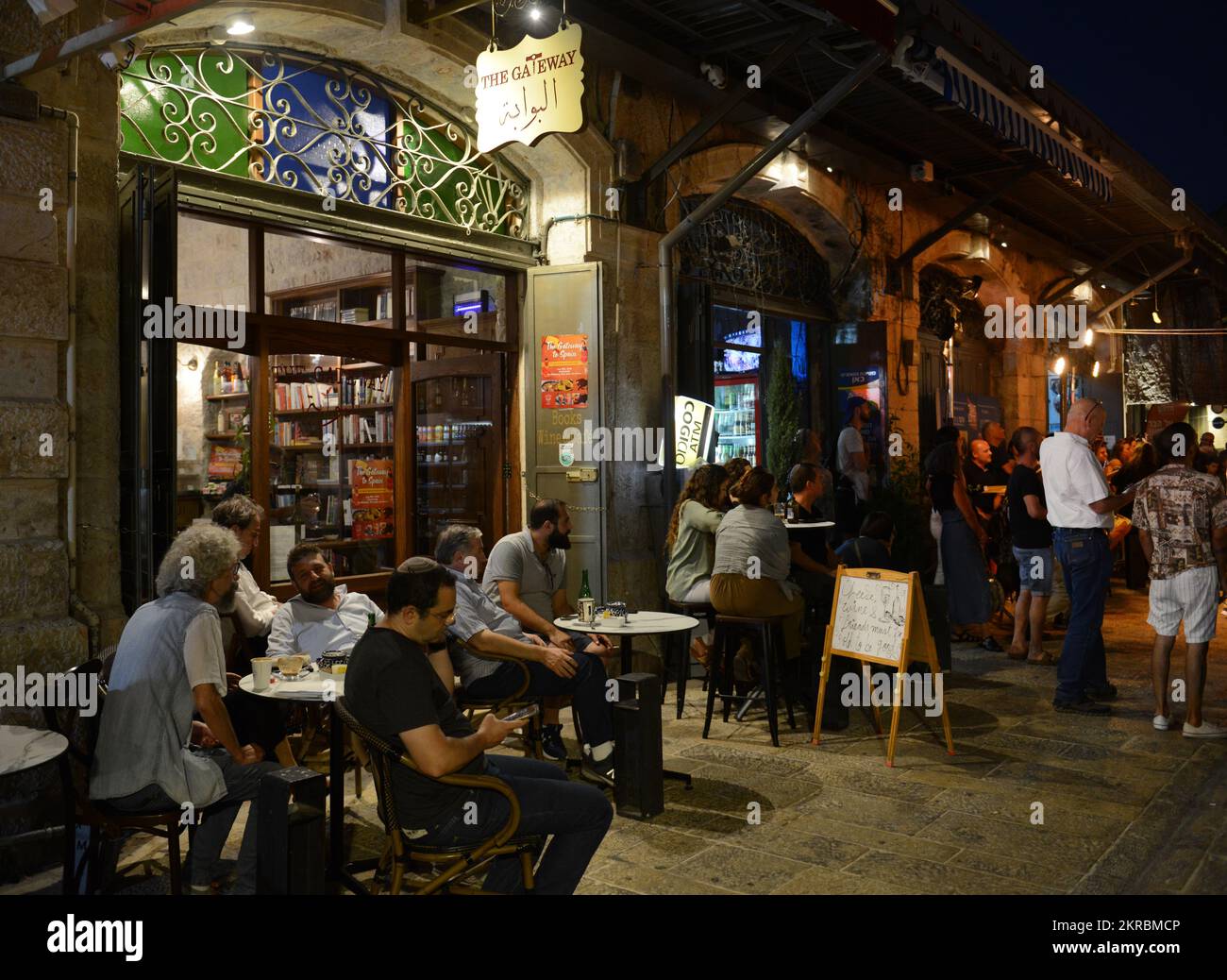 The Gateway coffee shop on the New Gate street in the Christian quarter ...