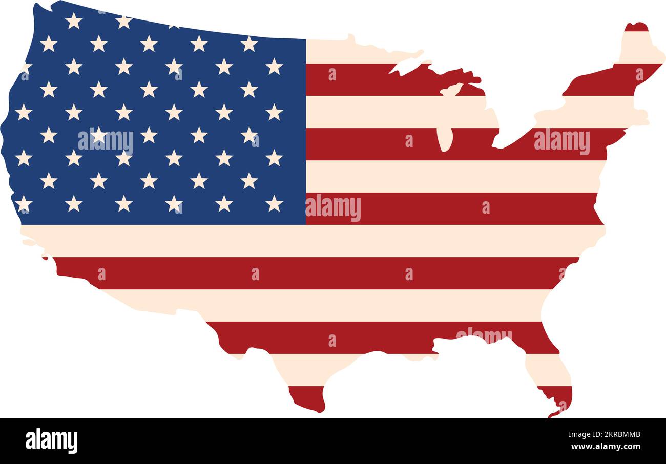 usa flag in map icon Stock Vector Image & Art - Alamy