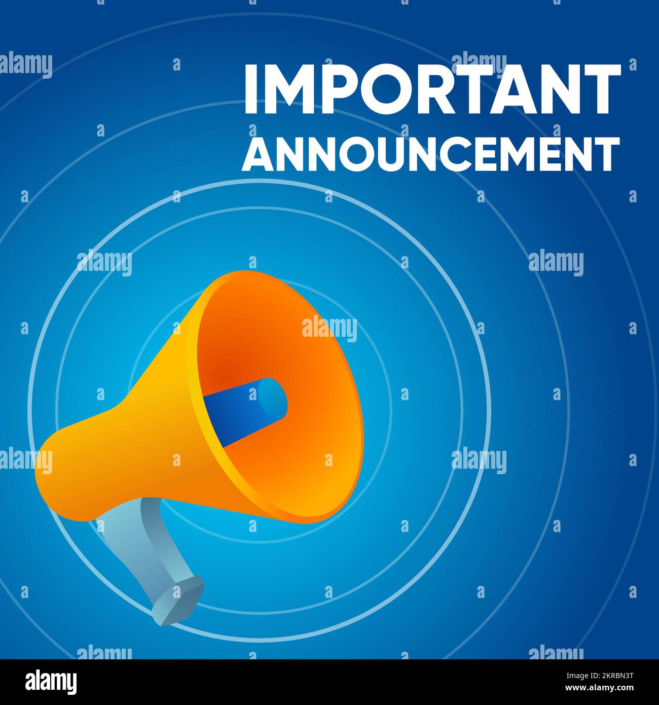 Important announcement banner for poster or social post. Background and ...