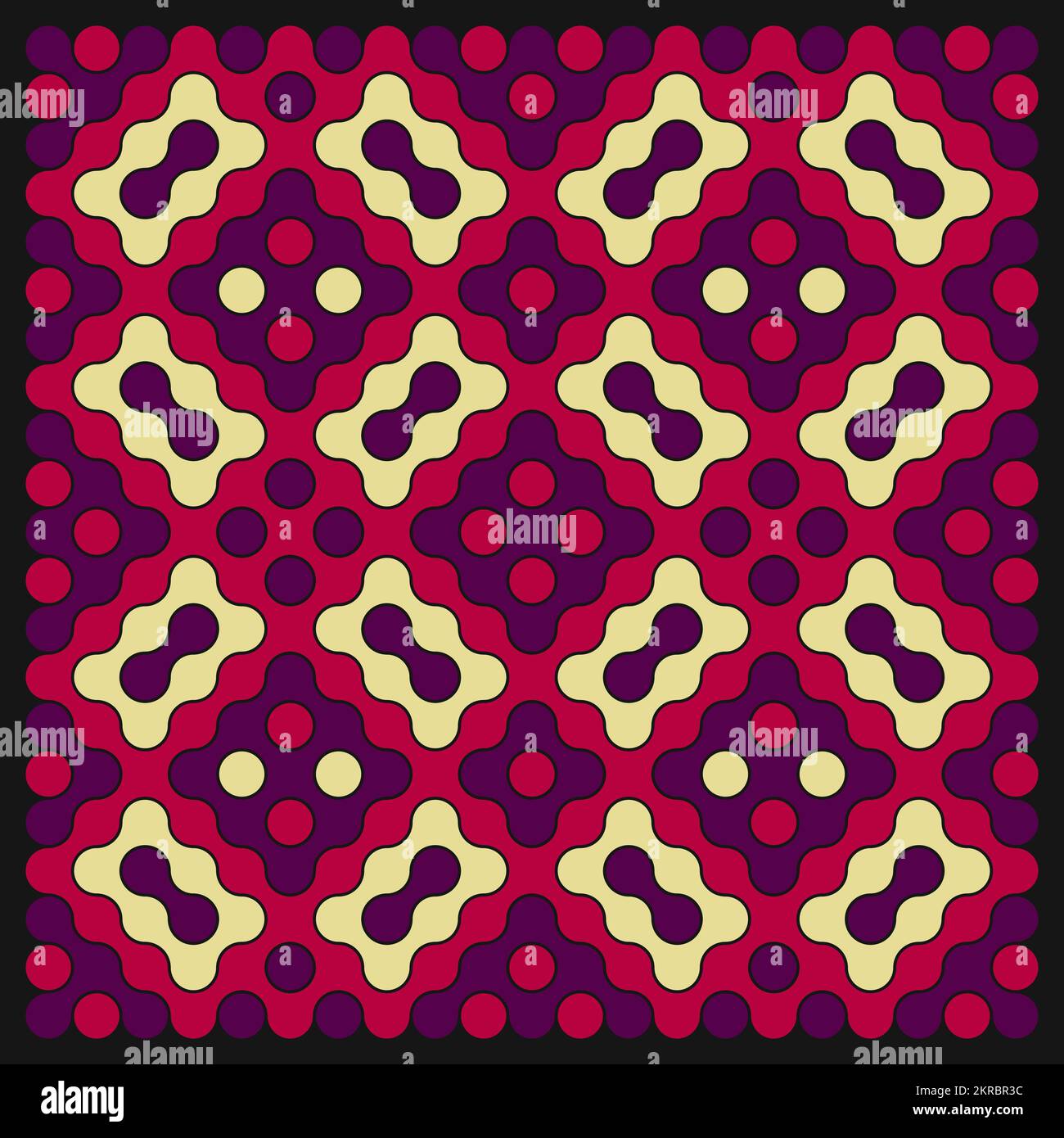 Random color rounded truchet tiling illustration Stock Vector Image ...