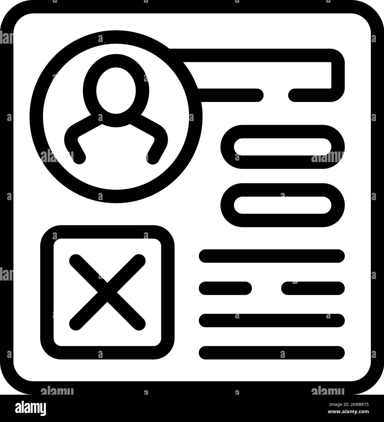 Active problem icon outline vector. Social account. Avatar profile ...