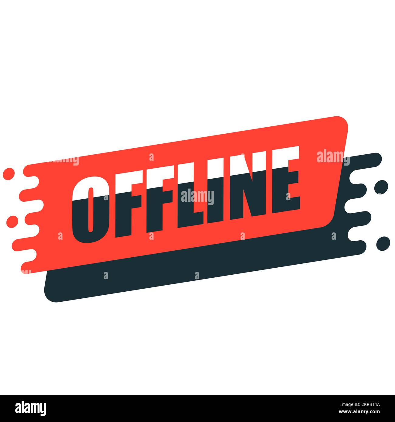 Offline symbol on the emblem. No connection symbol Stock Vector Image & Art - Alamy