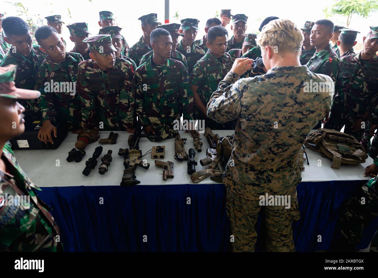 U.S. Marine Corps Cpl. Chris Hord, right, a force reconnaissance Marine ...