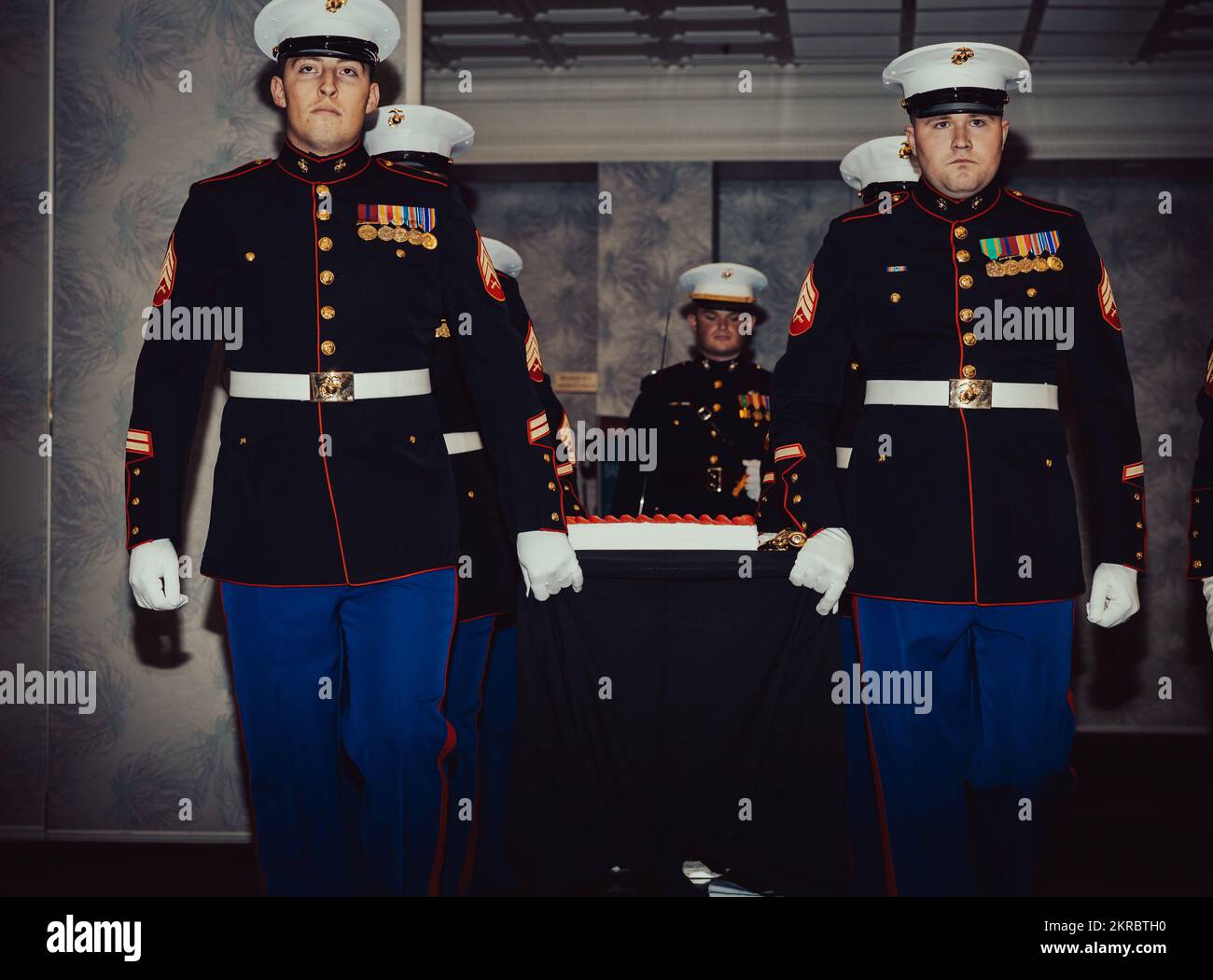 U.S. Marines with Recruiting Station Salt Lake City, march in with the ...