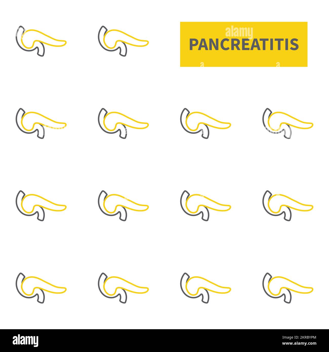 Pancreatitis disease awareness medical pancreas pattern poster Stock ...