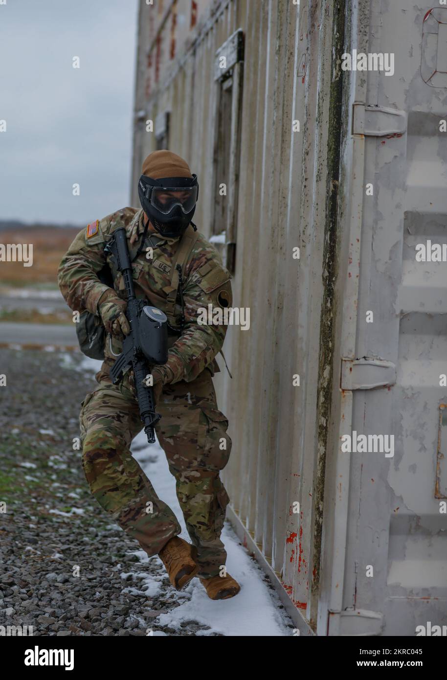 U.S Army Pfc. Dalton Stevens from Delta Company, 1-149th Infantry ...