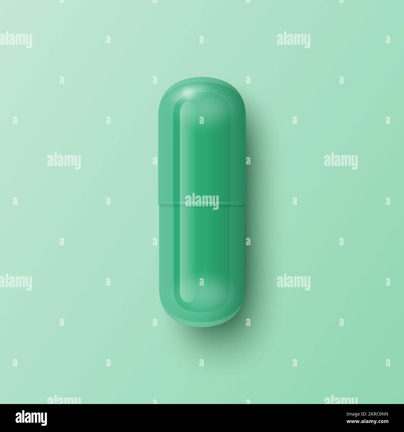 Vector 3d Realistic Green Pharmaceutical Medical Pill, Capsule, Tablet ...