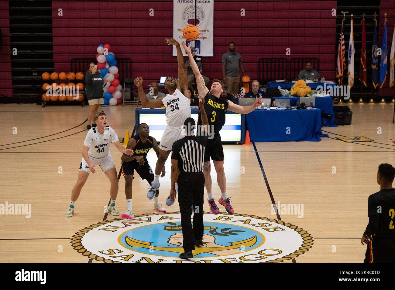 Army and Marines tipoff in the men's championship match of the 2022 ...