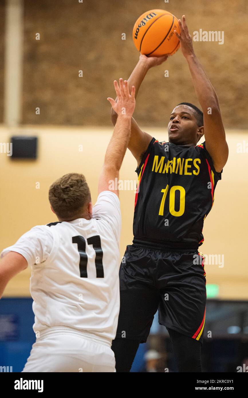 U.S. Marine Corps Sgt. Dejuan Isaiah, a member of team Marine Corps ...