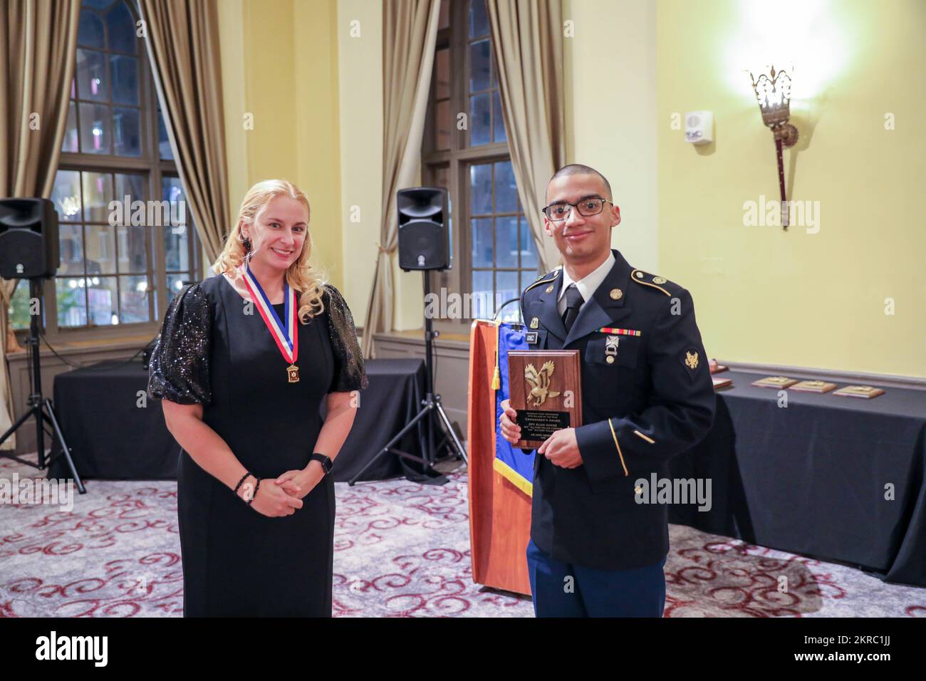 Past and present U.S. service members and guests attend the Allentown ...