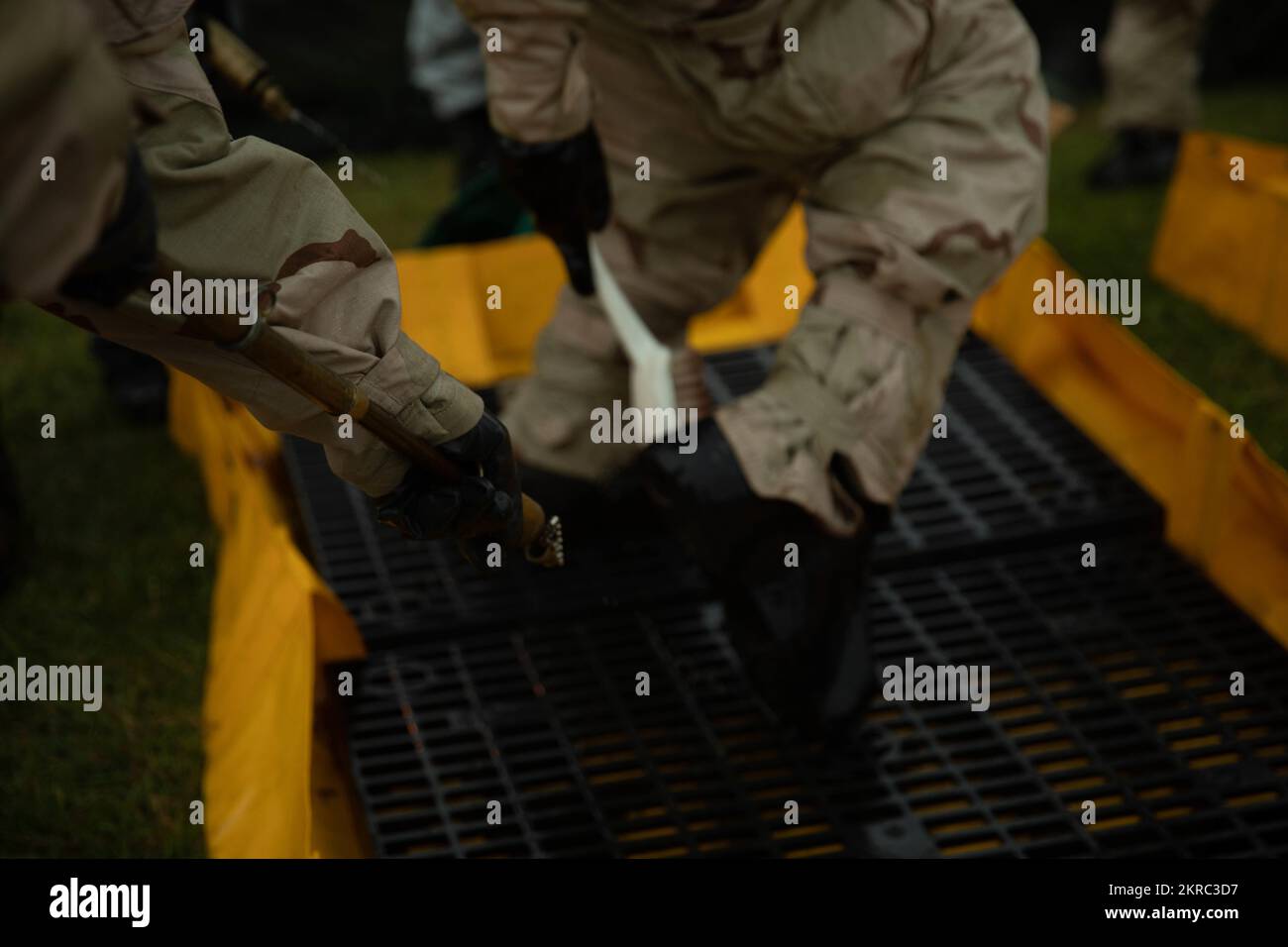 A U.S. Army Soldier with 95th Chemical Company, 17th Combat Sustainment ...