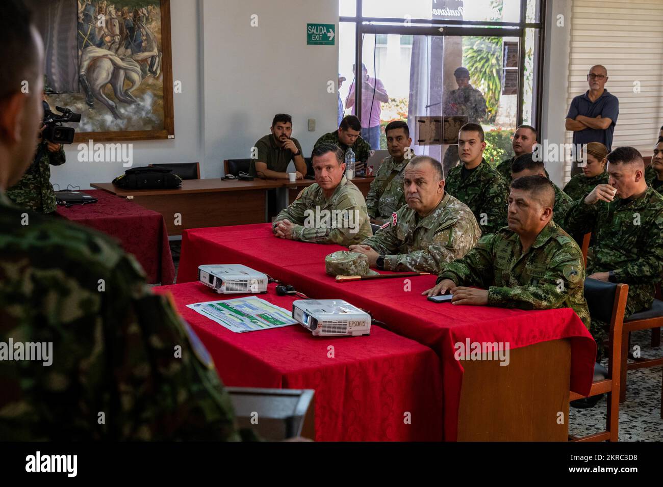 U.S. Army Col. Charles Karles (left), Peruvian Army Brig. Gen. Miguel ...