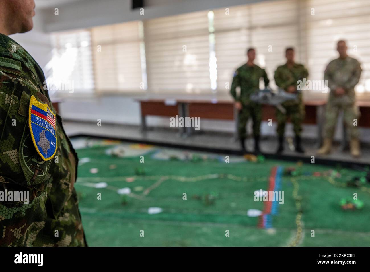 U.S. Army Col. Charles Karles, Peruvian Army Brig. Gen. Miguel Herrera ...