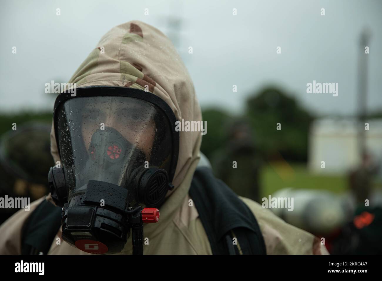 A U.S. Army Soldier with 95th Chemical Company, 17th Combat Sustainment ...