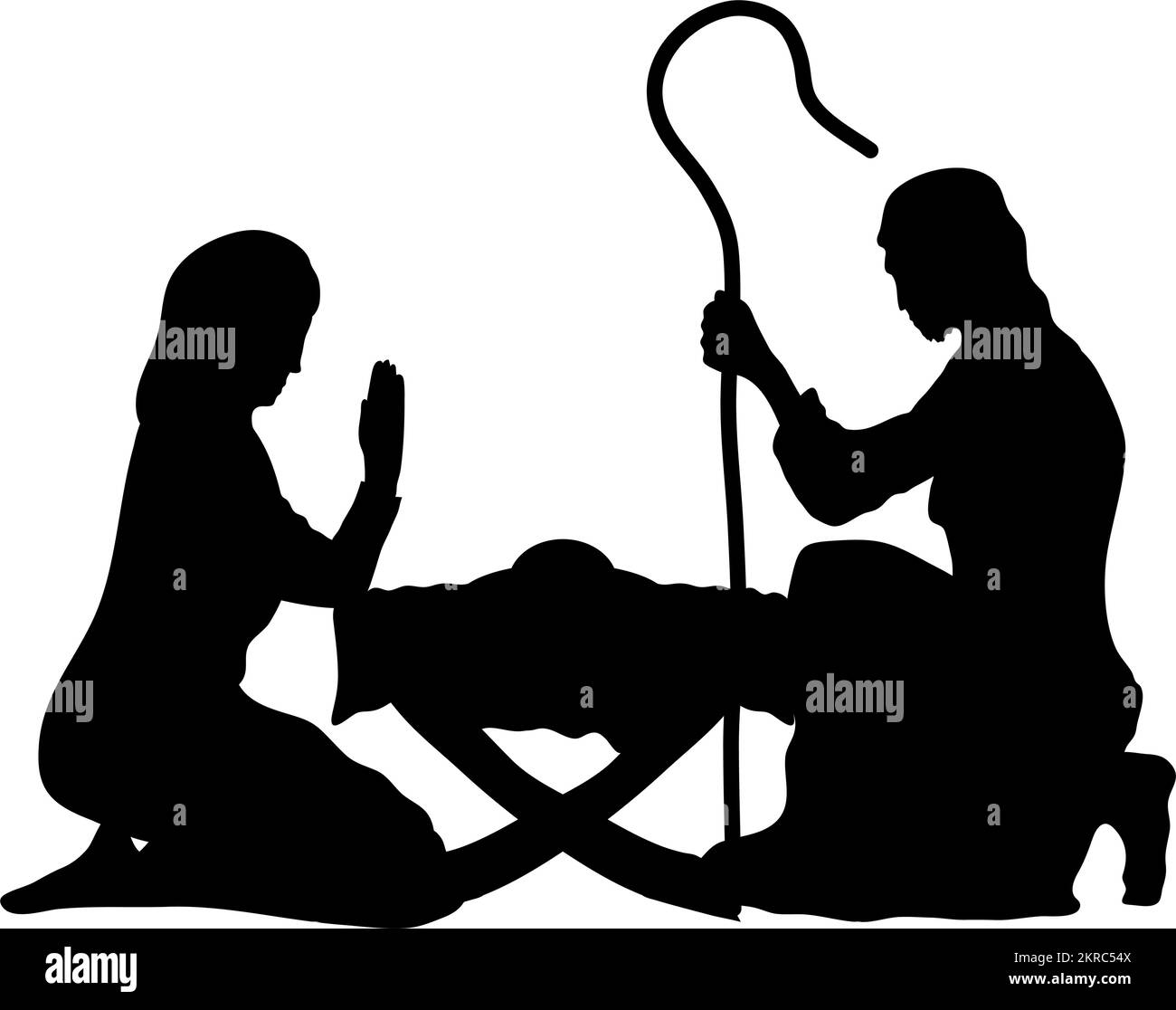 holy family characters silhouettes style Stock Vector Image & Art - Alamy