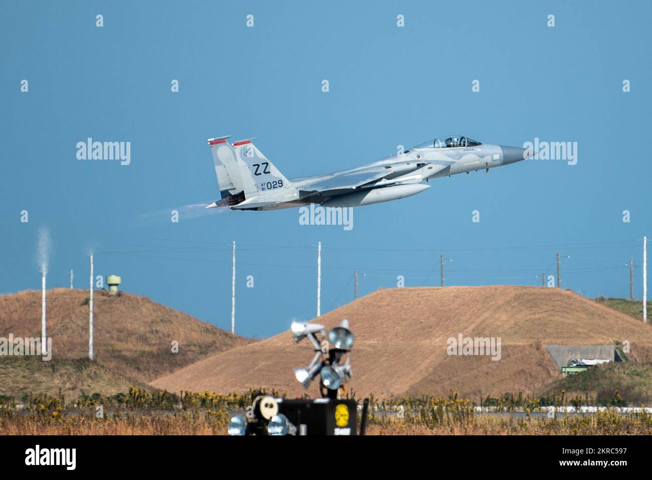 A U.S. Air Force F-15C Eagle assigned to the 67th Fighter Squadron ...
