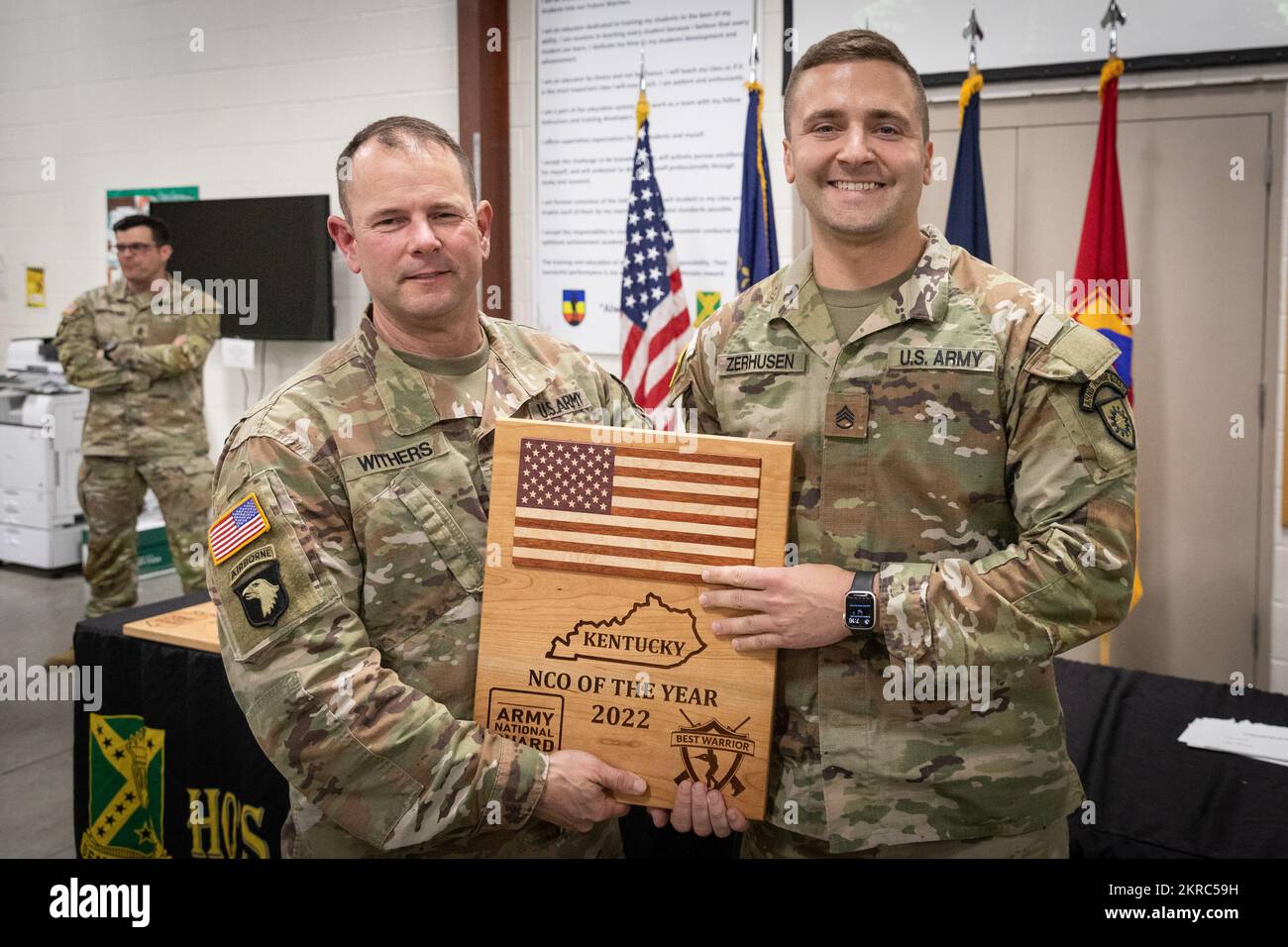 Army Staff Sgt. Jared Zerhusen, from the 617th Military Police Company ...
