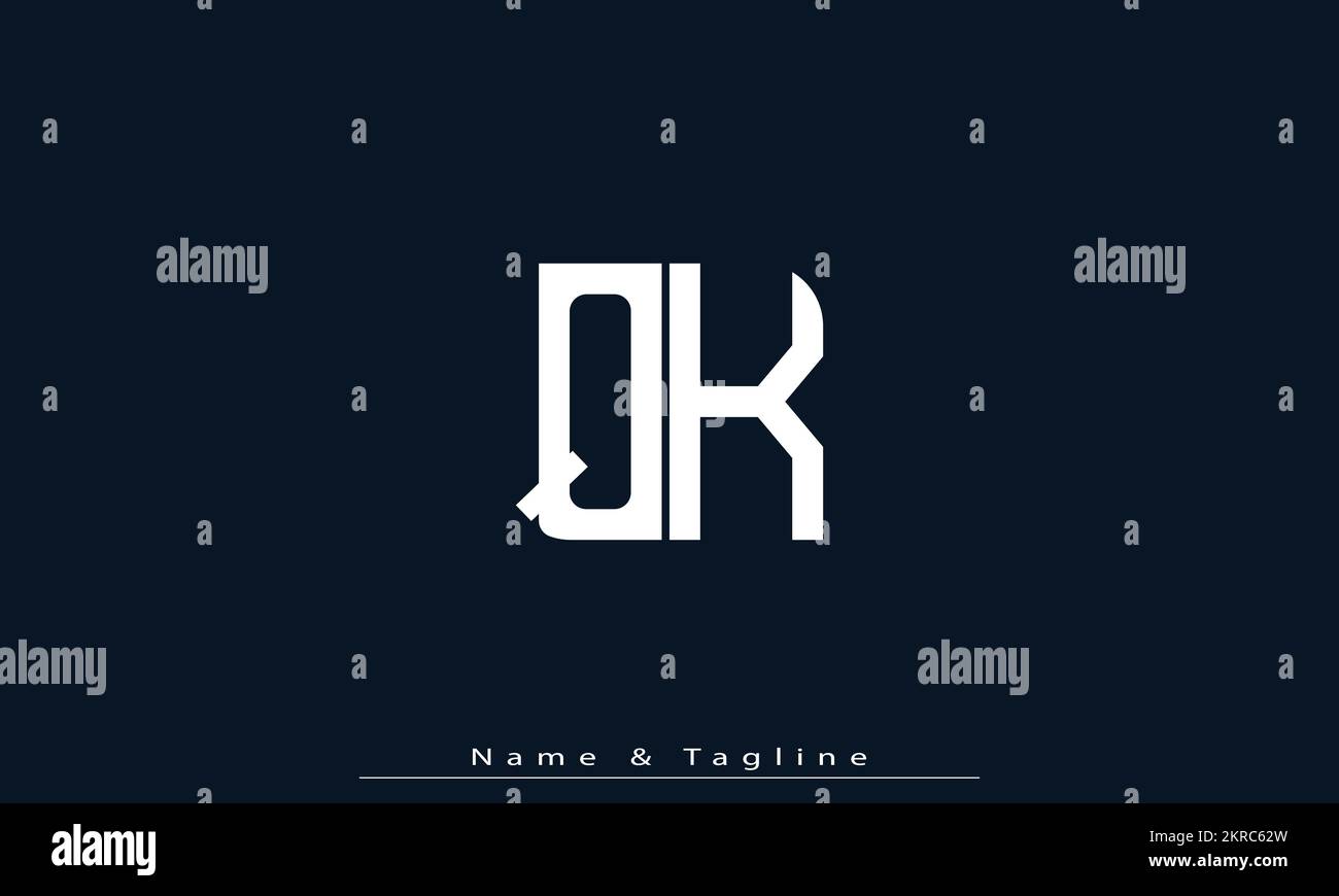 Alphabet letters Initials Monogram logo QK , KQ Stock Vector Image ...