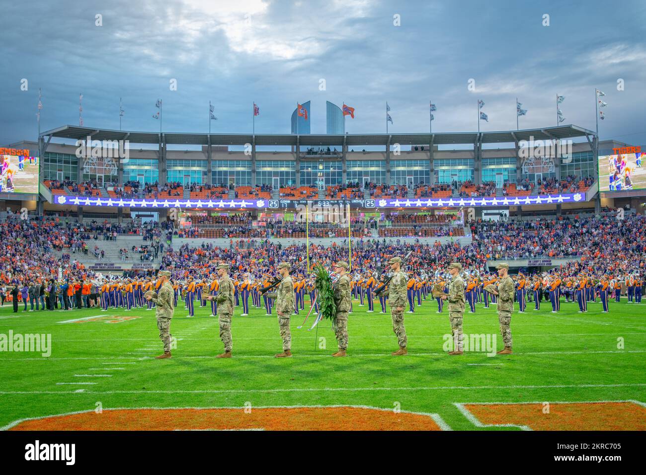 Cadets with Clemson University’s Army ROTC detachment conduct a Fallen ...