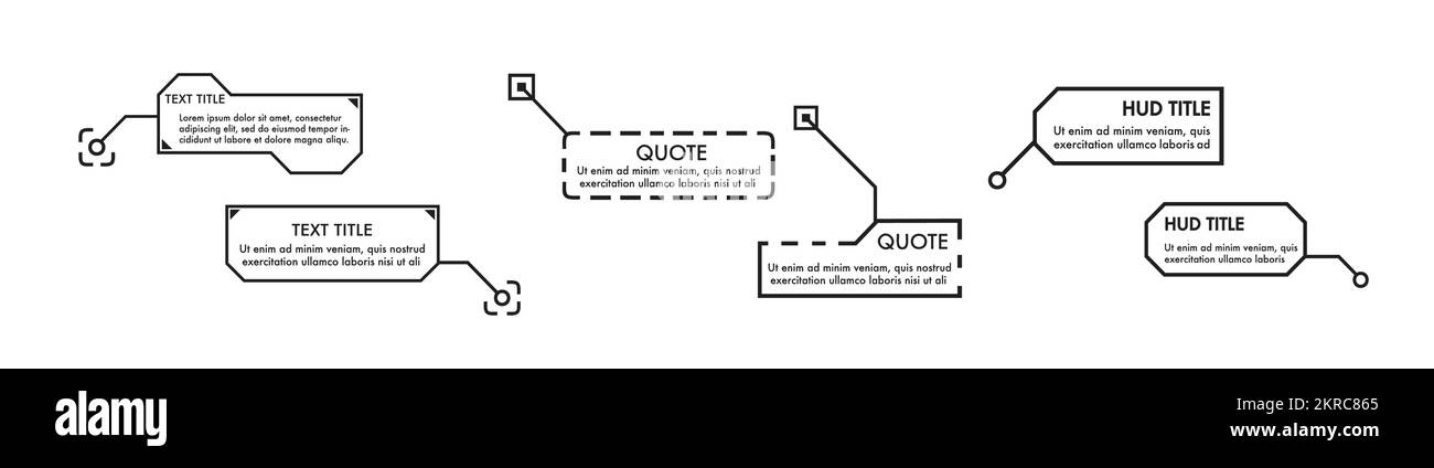 Callouts titles. Callout bar labels, information call box bars and ...