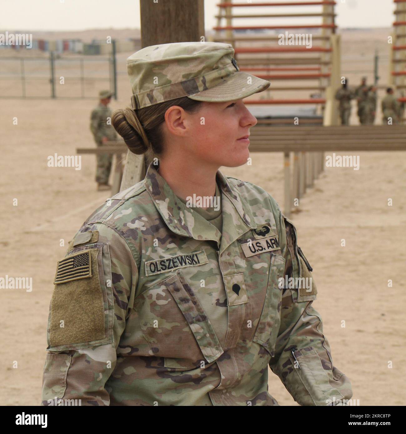 U.S. Soldiers with the 252nd Quartermaster Company, 728th Combat ...